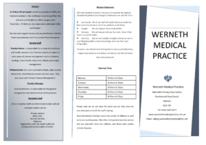 Practice Leaflet - Werneth Medical Practice